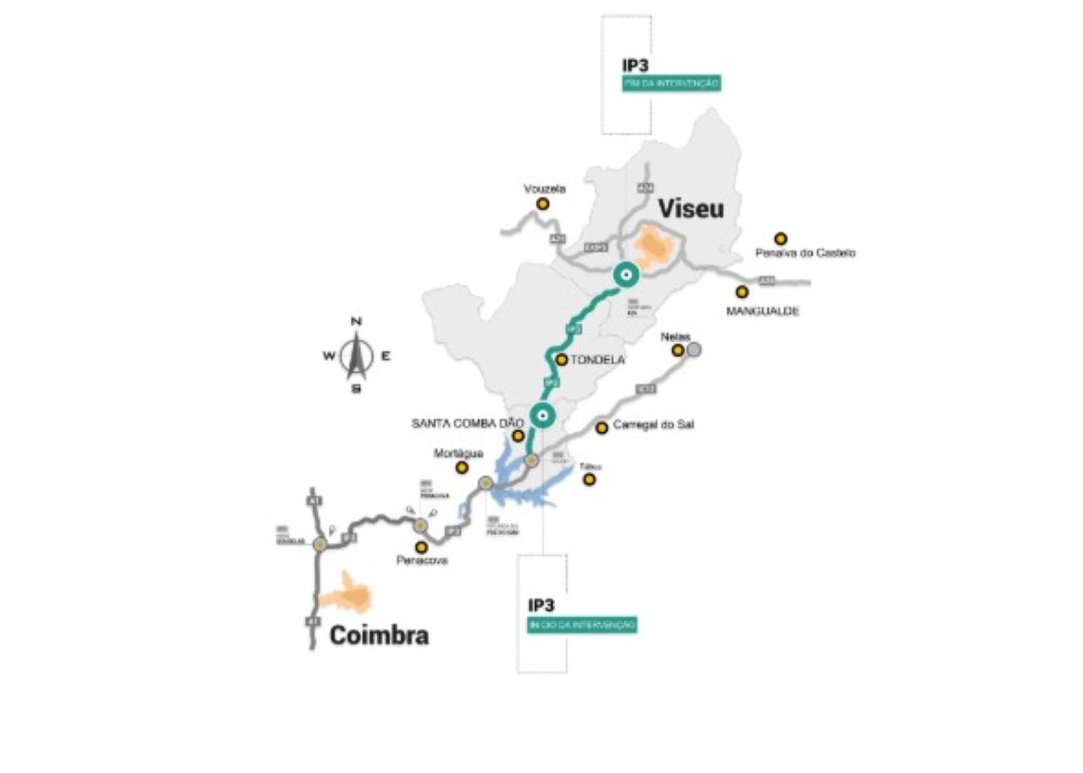 Obras no IP3 entre Santa Comba Dão e Viseu: Saiba quando e onde há ...